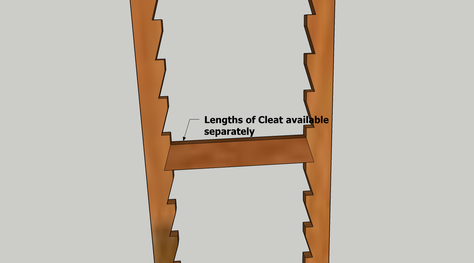 Sawtooth Shelving Support System - Pine | Sawtooth Shelf Brackets